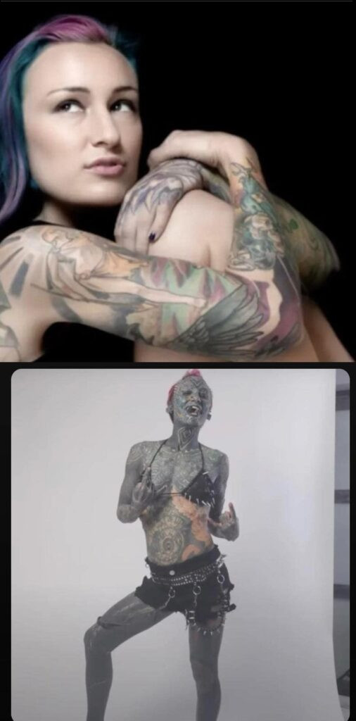 World Record”: Woman with 99.8% of Her Body Covered in Tattoos Enters Guinness Book. This is ...