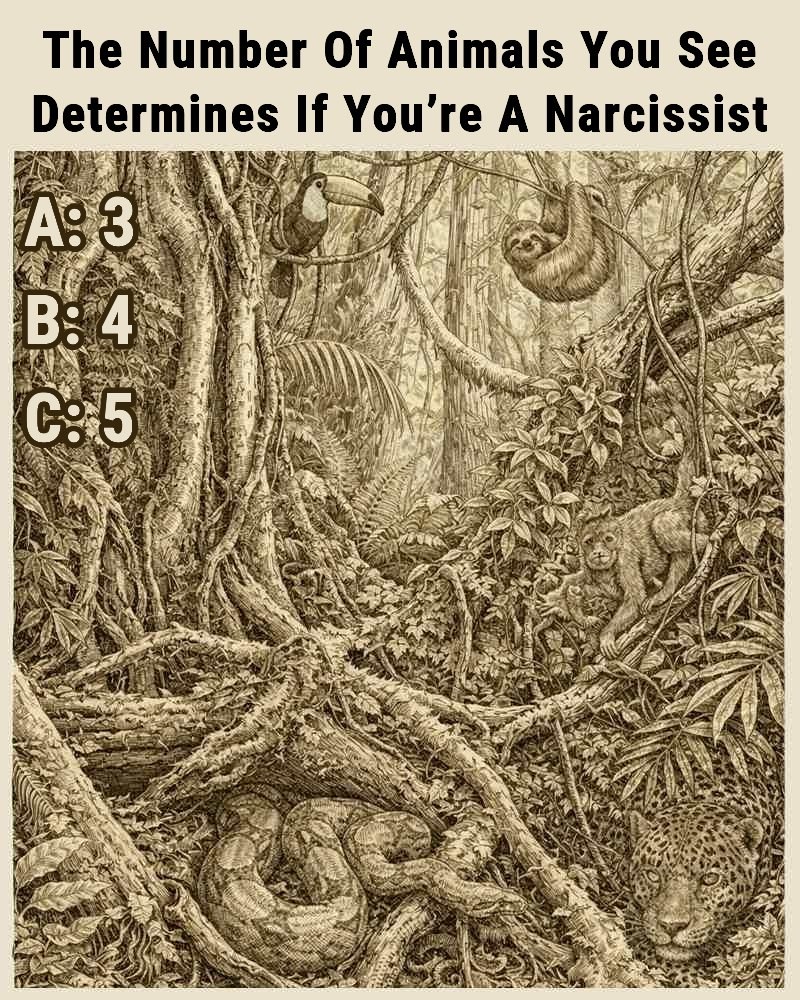 This Jungle Puzzle Claims the Animals You See Reveal Your Traits ...